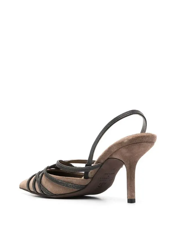 Brunello Cucinelli Strappy Slingback Pumps