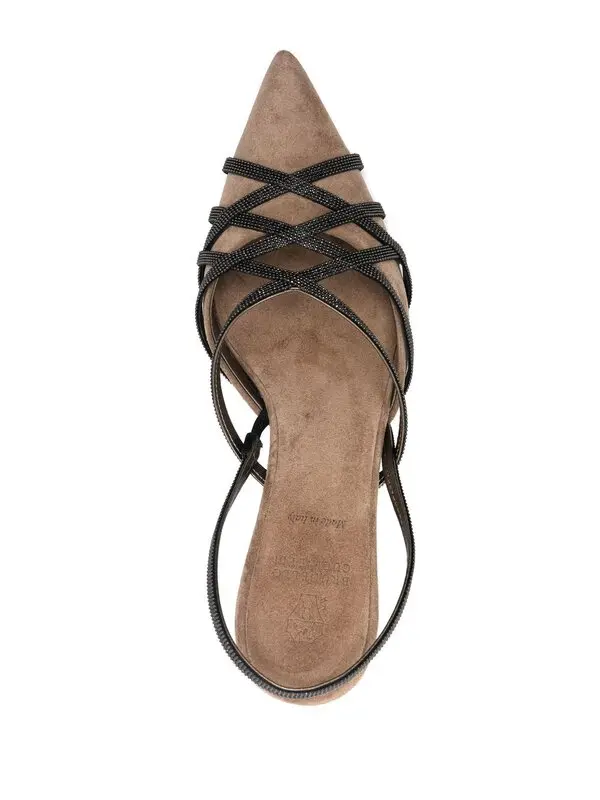 Brunello Cucinelli Strappy Slingback Pumps