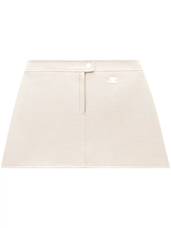COURREGES Iconique Vinyl Mini Skirt - Grey