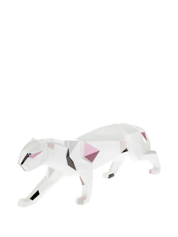 LLADRO Panther Faceted Porcelain Figurine - Grey