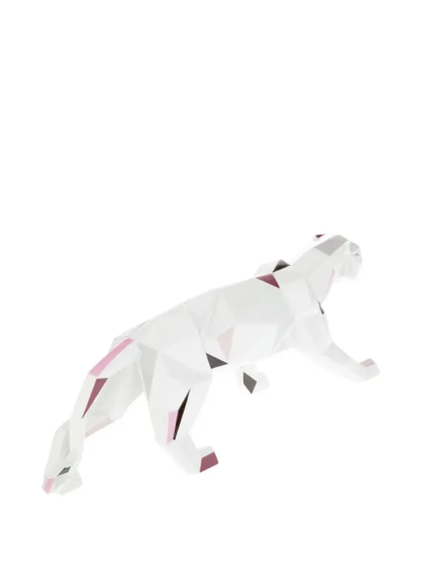 LLADRO Panther Faceted Porcelain Figurine - Grey