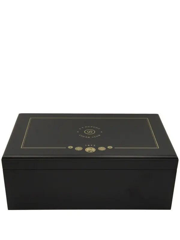 S.t. Dupont Premium Cigar Club Lacquered-finish Humidor - Black
