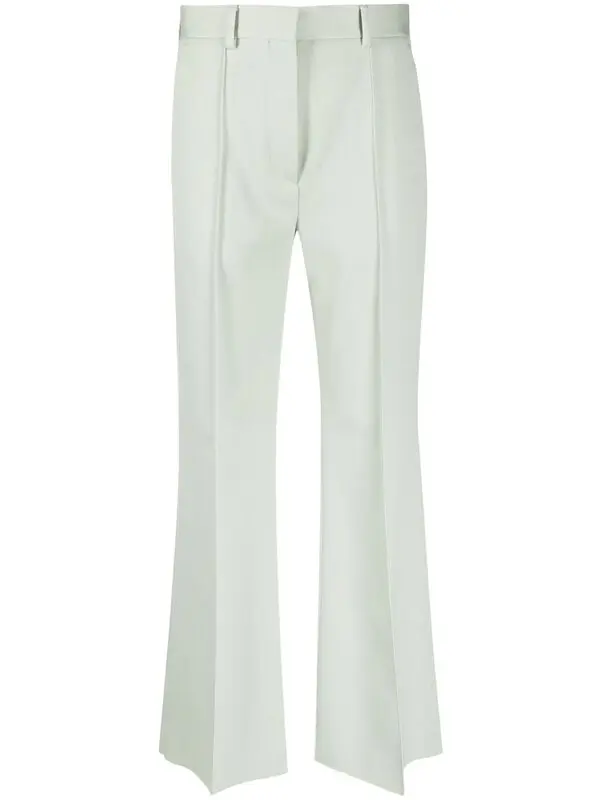 LANVIN Cropped Flared Trousers - Green