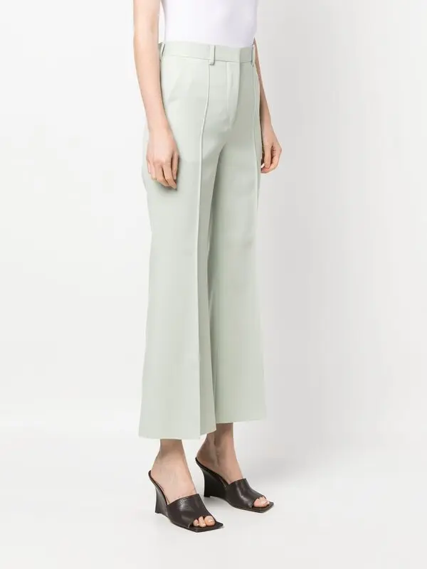 LANVIN Cropped Flared Trousers - Green