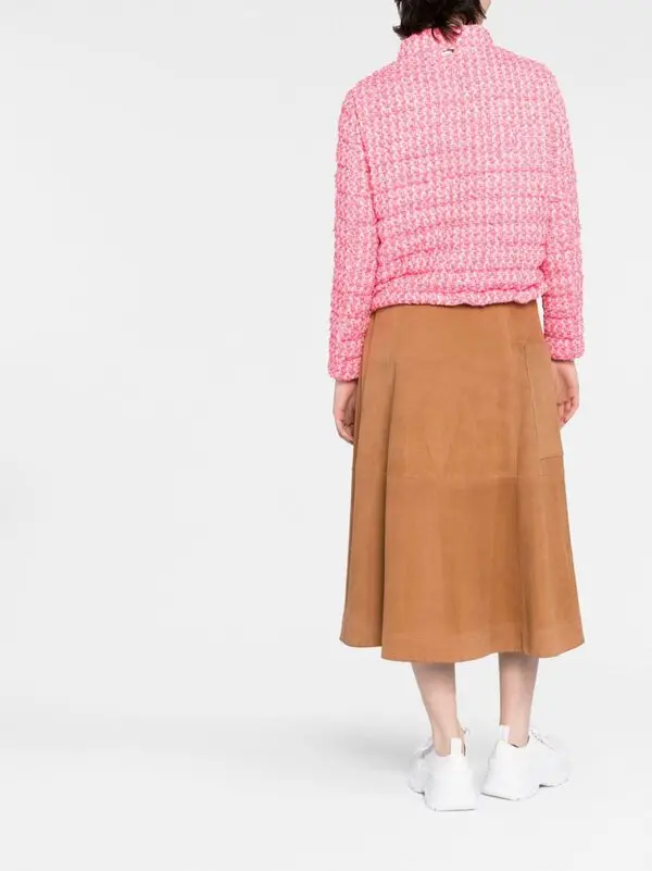 Herno Tweed Padded Jacket - Pink