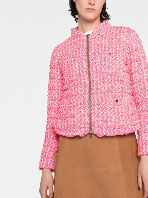 Herno Tweed Padded Jacket - Pink