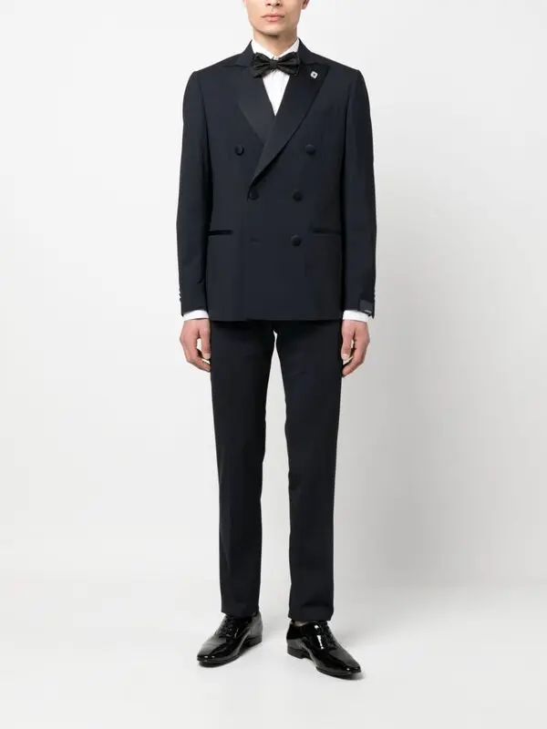 LARDINI Double-breasted Wool Suit
