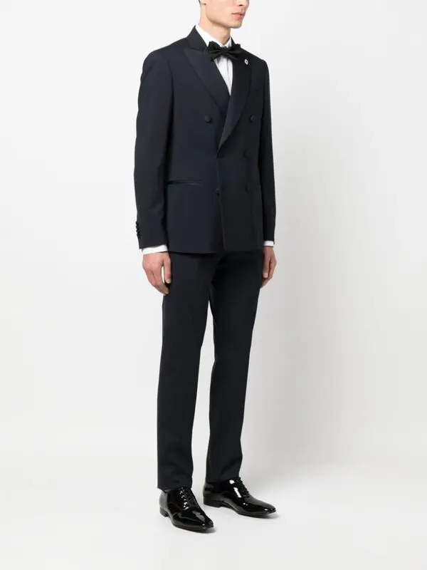 LARDINI Double-breasted Wool Suit