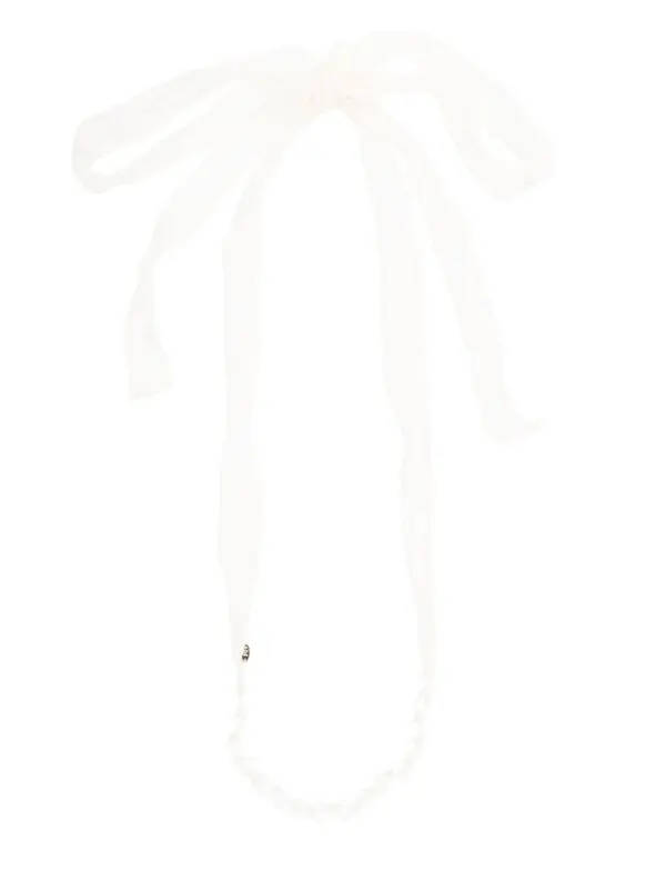 Chloé Crepe De Chine Beaded Necklace