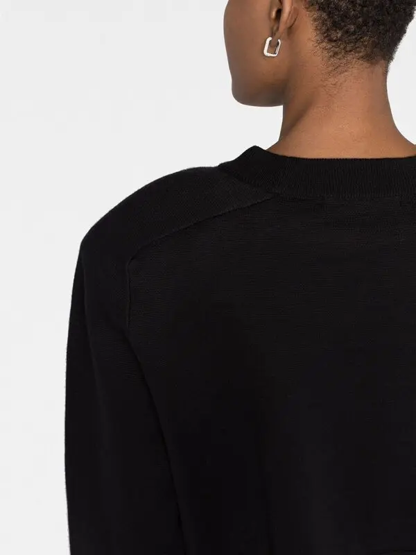 ROTATE BY BIRGER CHRISTENSEN Long Sleeves Cropped Sweatshirt - Black