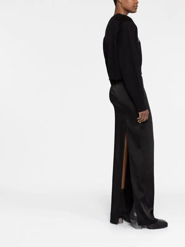 ROTATE BY BIRGER CHRISTENSEN Long Sleeves Cropped Sweatshirt - Black