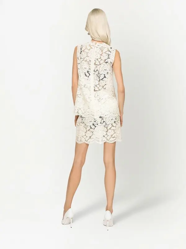 Dolce & Gabbana Floral-lace Top - White