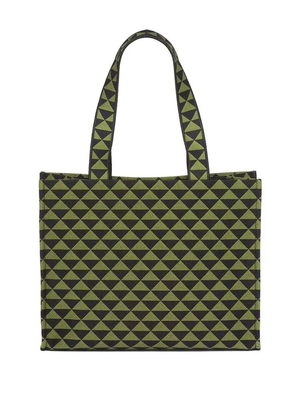 Prada Large Symbole Embroidered Tote Bag
