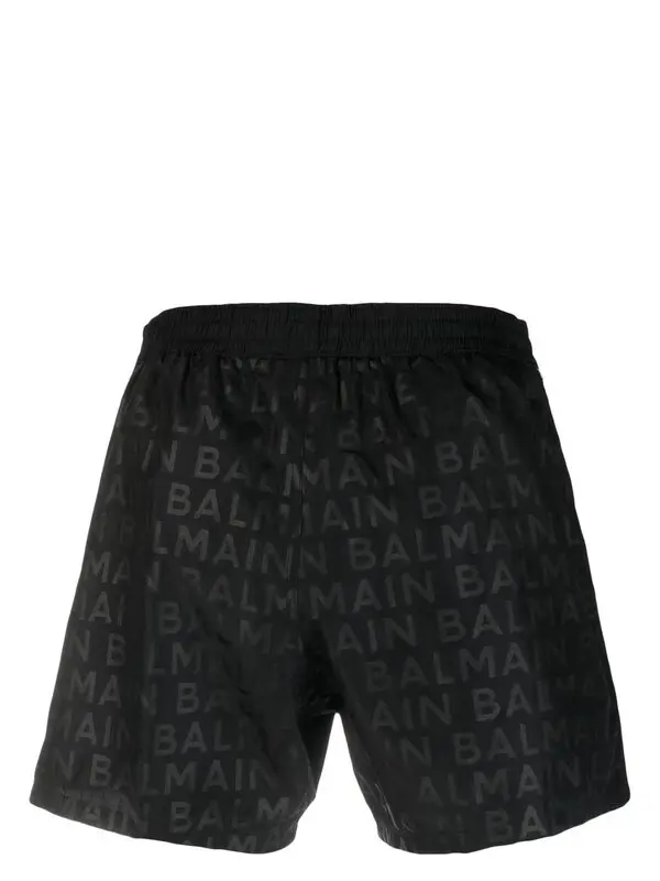 Balmain Logo-print Drawstring Swim Shorts