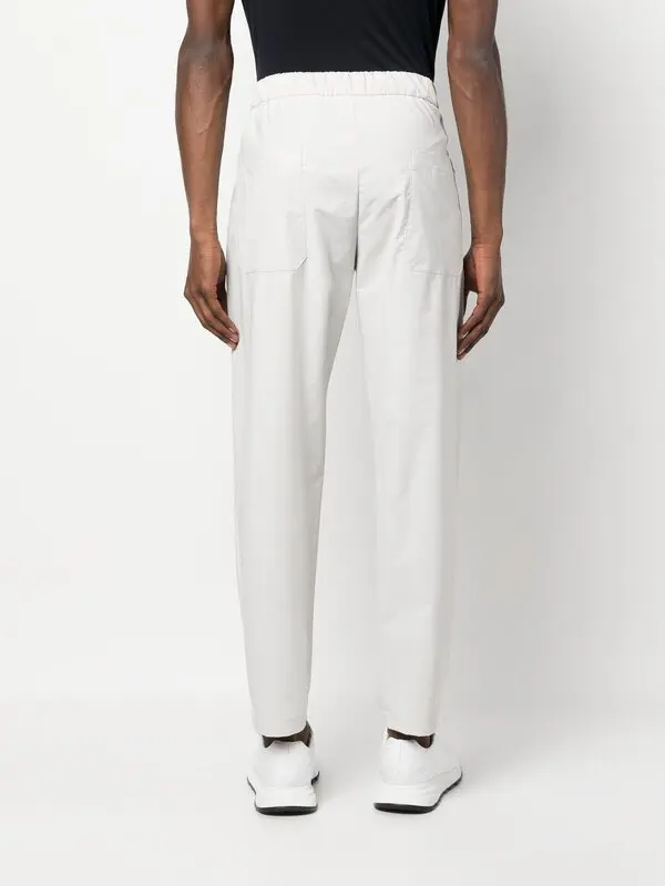 Herno Straight-leg Drawstring Trousers In Cream White