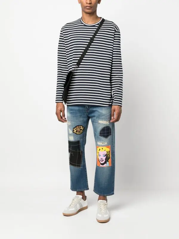 Junya Watanabe Patchwork Cropped Jeans