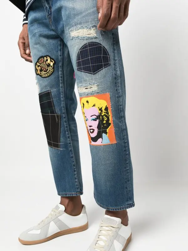 Junya Watanabe Patchwork Cropped Jeans