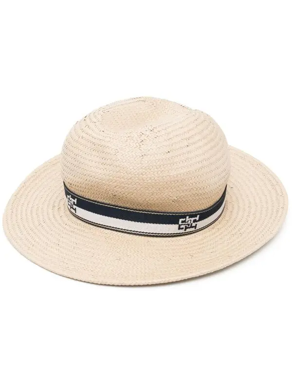 Tommy Hilfiger Interwoven Straw Hat - Neutrals