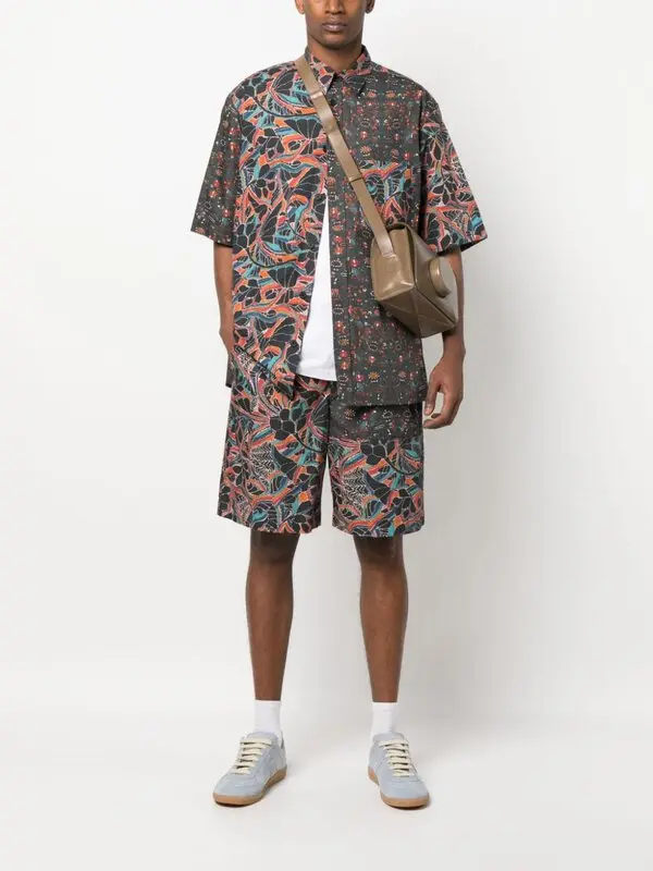 MARANT Graphic-print Deck Shorts