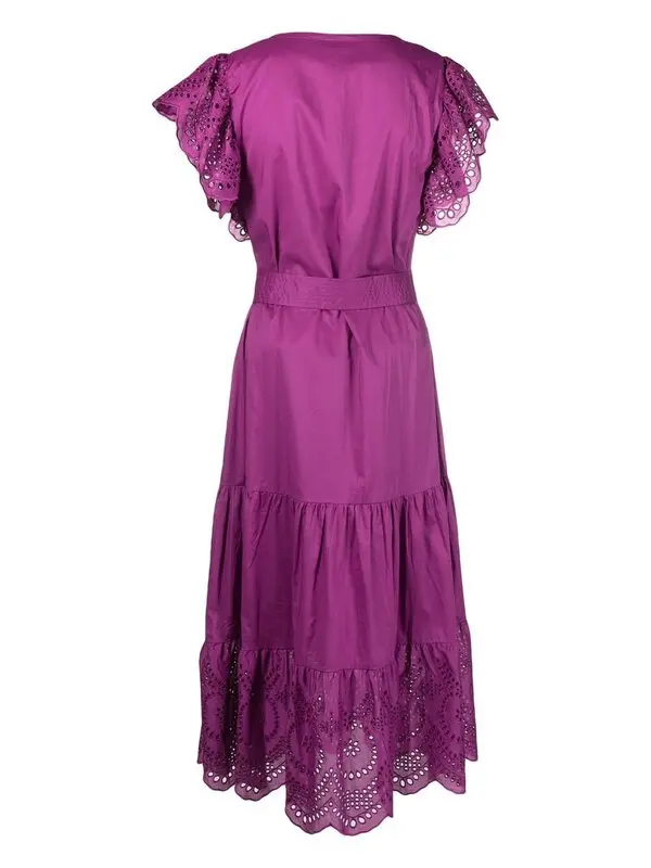 white christmas dresses Violet Verse Midi Dress - Lavender Mulmul Cotton main image 0