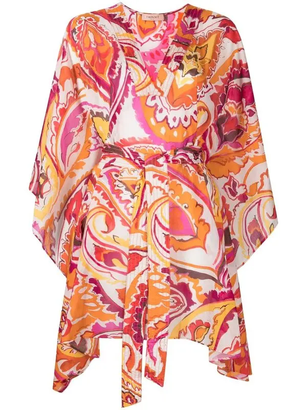 TWINSET Floral-print Belted-waist Dress