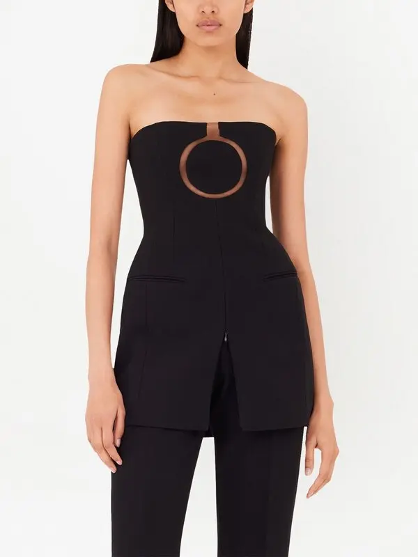 FERRAGAMO Circle-print Fitted Top