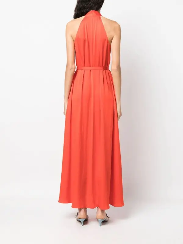 Aspesi V-neck Sleeveless Shirt Dress - Orange