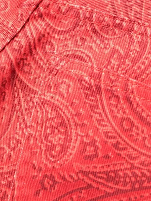 Etro Paisley Print Denim Shorts