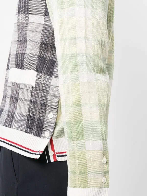 Thom Browne Panelled Checked Cardigan