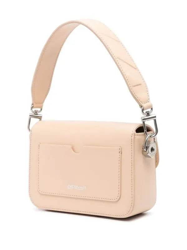 Off-White Binder Clip Leather Shoulder Bag - Neutrals