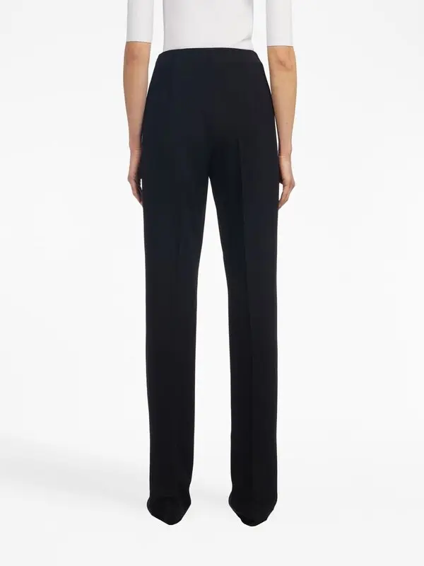 FERRAGAMO Straight-leg Pleated Trousers - Black