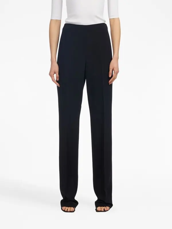 FERRAGAMO Straight-leg Pleated Trousers - Black