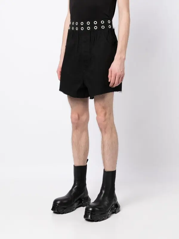 Raf Simons Eyelet-detail Denim Shorts