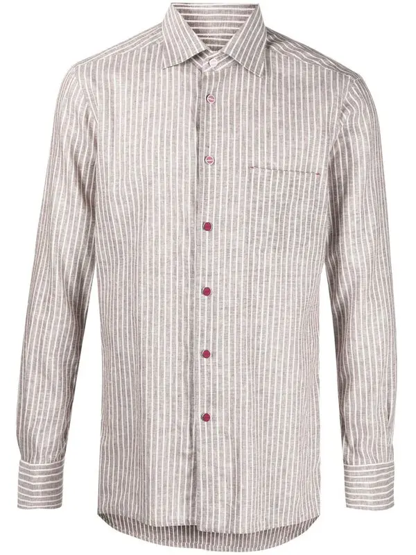 Kiton Long-sleeve Striped Shirt