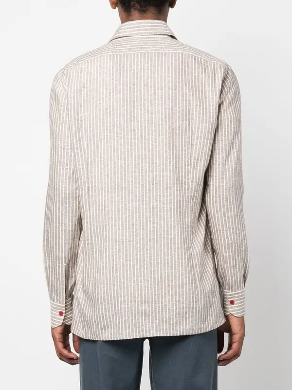 Kiton Long-sleeve Striped Shirt