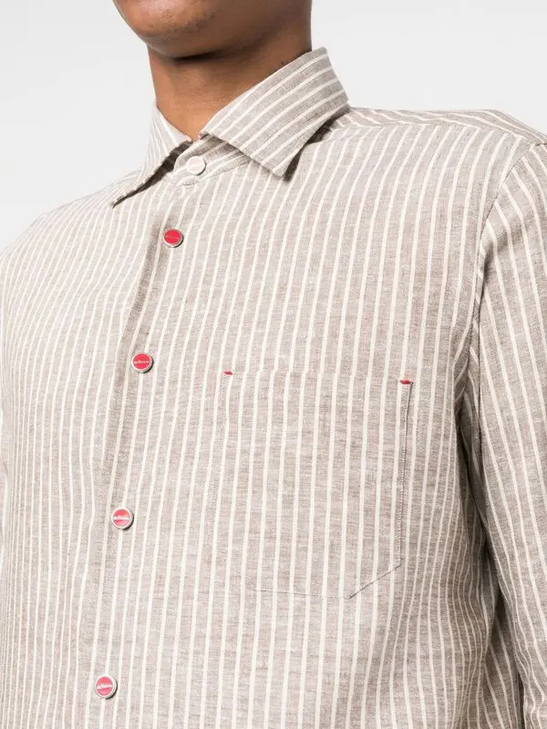 Kiton Long-sleeve Striped Shirt