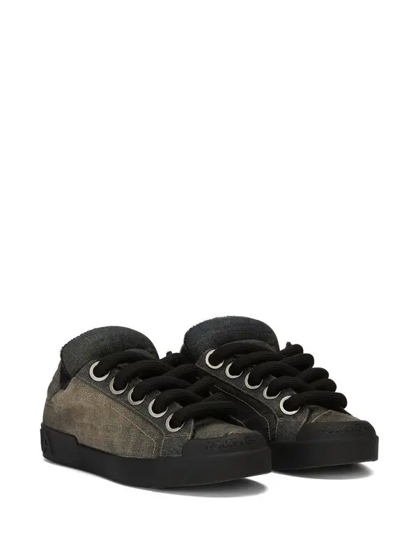 Dolce & Gabbana Denim Lace-up Sneakers