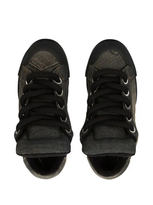 Dolce & Gabbana Denim Lace-up Sneakers