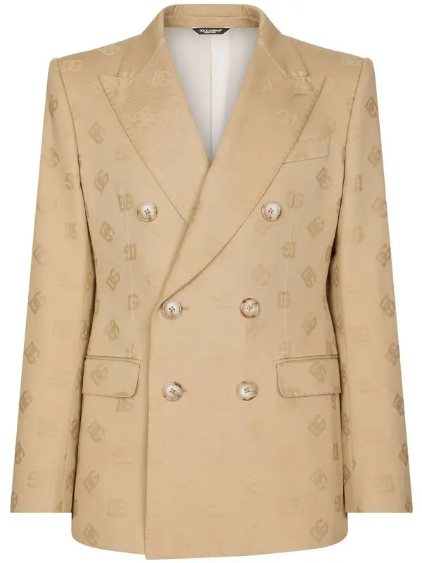 Dolce & Gabbana Jacquard Logo Motif Blazer