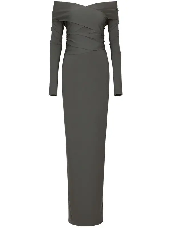 Dolce & Gabbana Milano-rib Maxi Dress - Grey