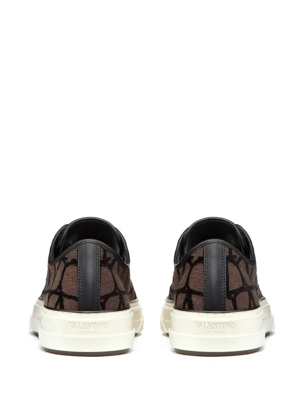 Valentino Garavani Toile Iconographe Totaloop Sneakers - Brown