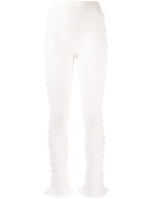 Acne Studios Crochet-knit Leggings - White
