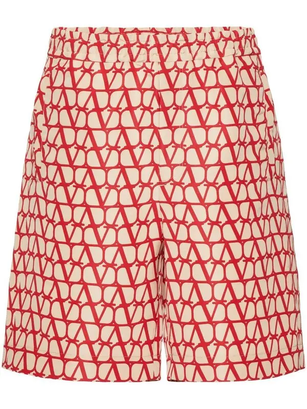 Valentino Garavani Toile Iconographe Bermuda Shorts - Neutrals