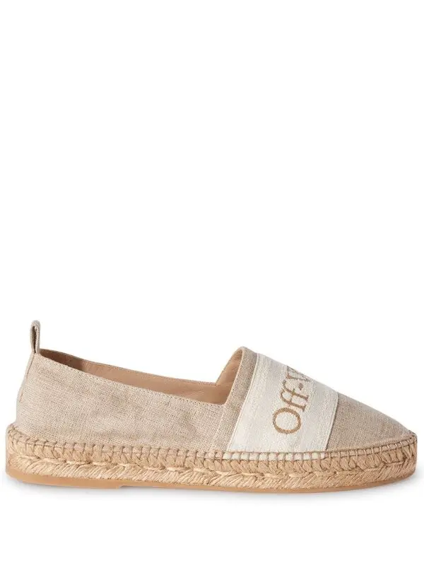 Off-White Bookish Canvas Espadrilles - Neutrals