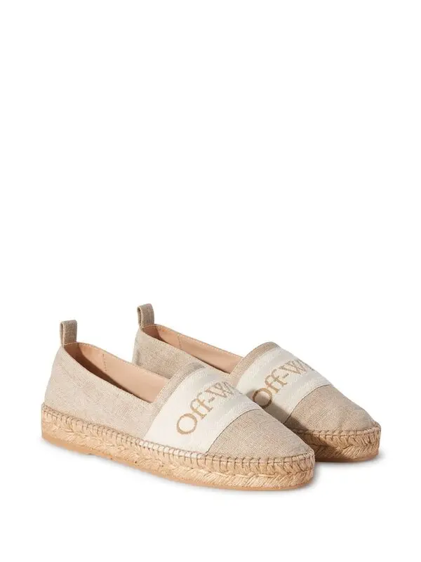 Off-White Bookish Canvas Espadrilles - Neutrals