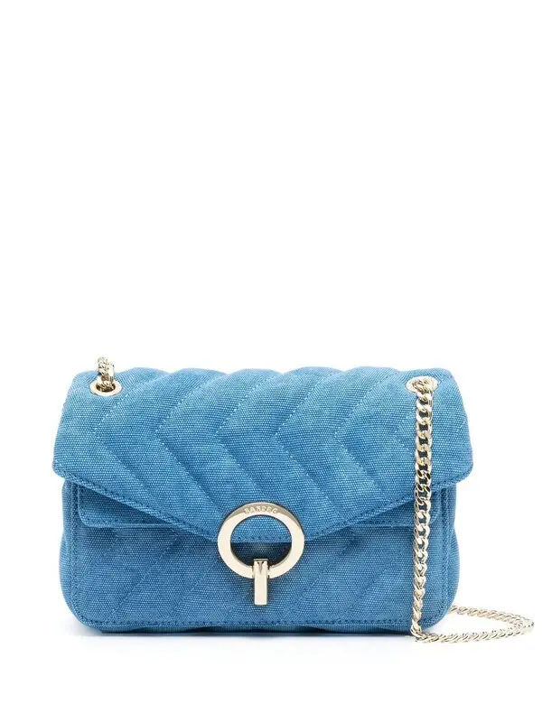 Sandro Quilted Shoulder Bag - Blue
