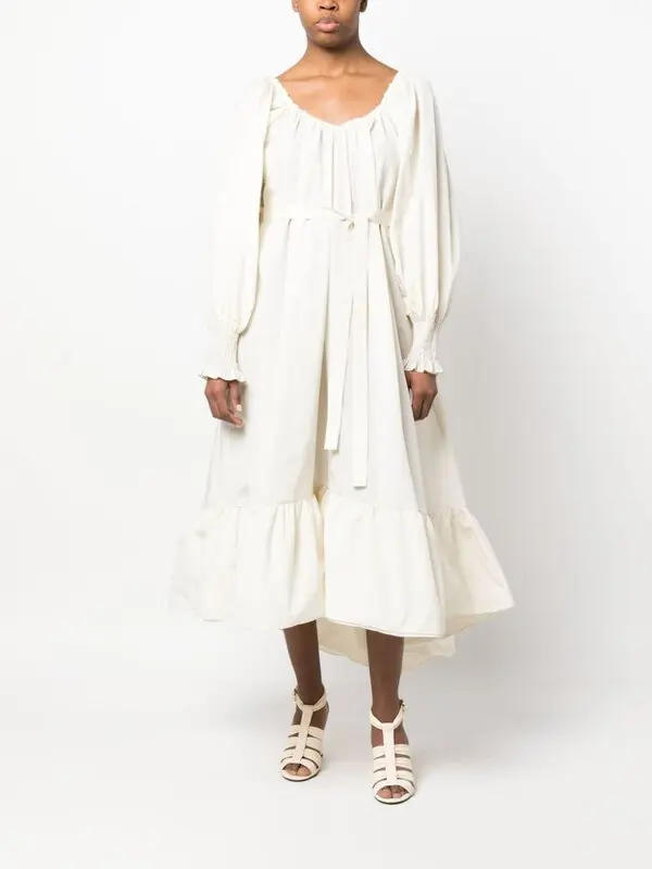 PATOU Tiered Maxi Dress - Neutrals
