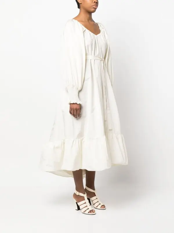 PATOU Tiered Maxi Dress - Neutrals
