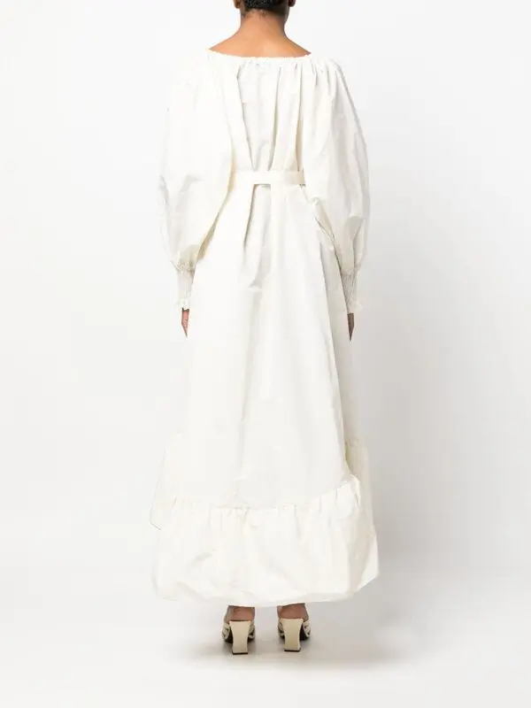 PATOU Tiered Maxi Dress - Neutrals