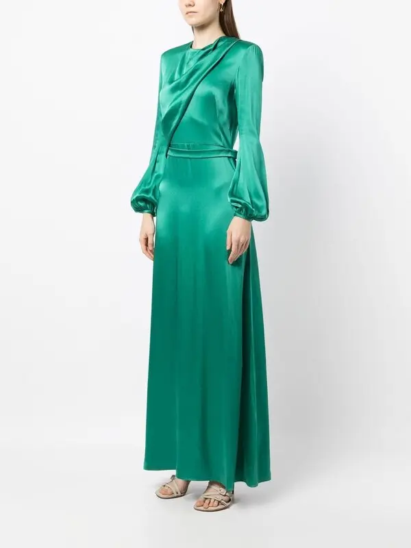 stella mccartney green silk dress Stella McCartney Women's Envers Sherbert Green Satin V-Neck Dress